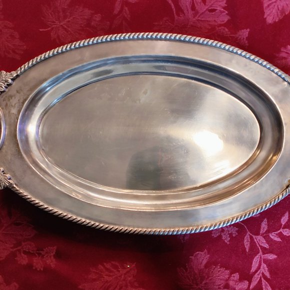 Godinger | Dining | Vintage Godinger Oval Handled Tray Hand Craft ...
